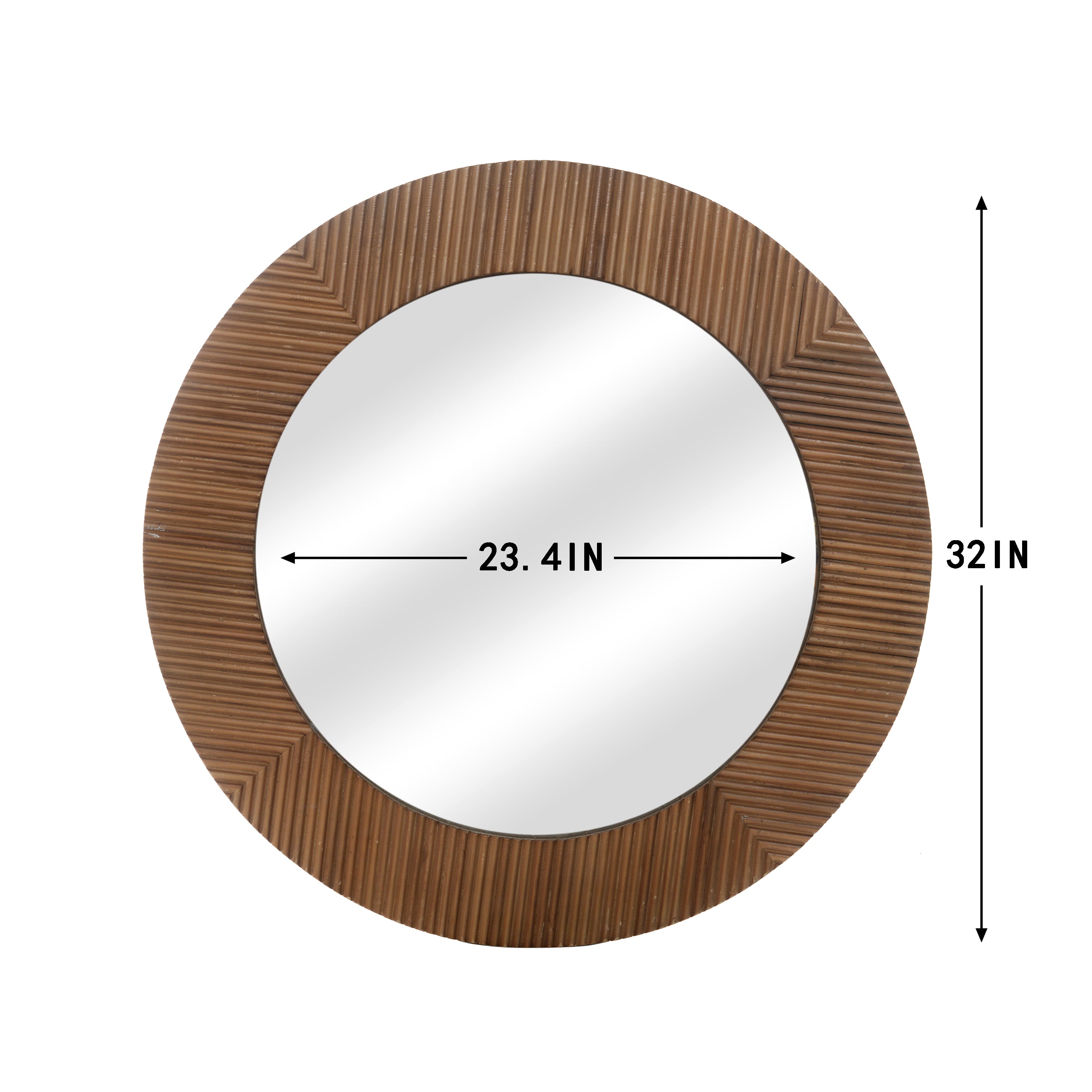 MacLuu Round Wood Wall Mirror – Budget Better Home