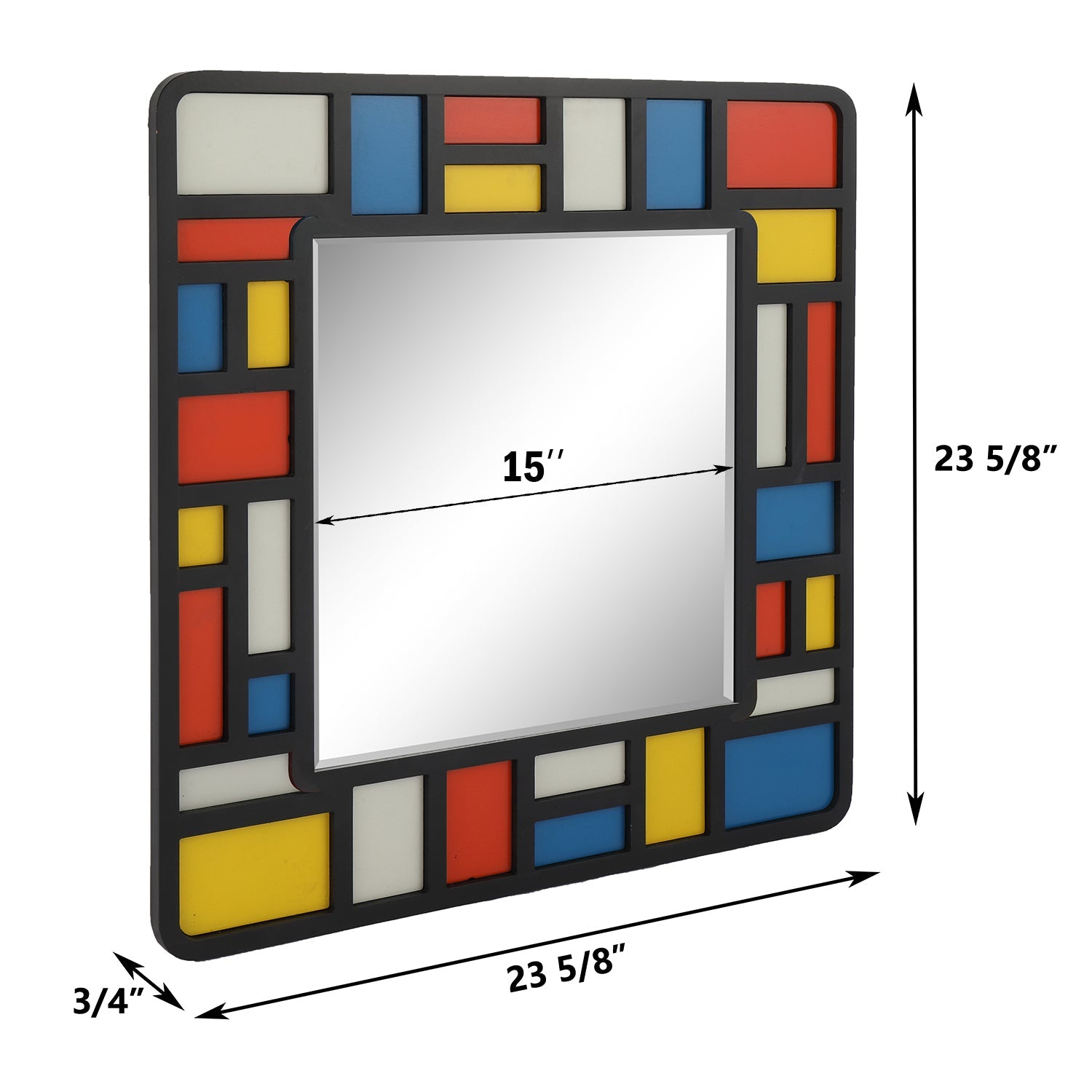 MacLuu Mondrian Abstract Wall Mirror – Budget Better Home